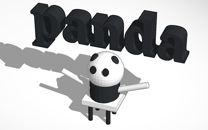 3D design Panda - Tinkercad