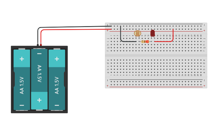 Circuit design circuito con LDR - Tinkercad