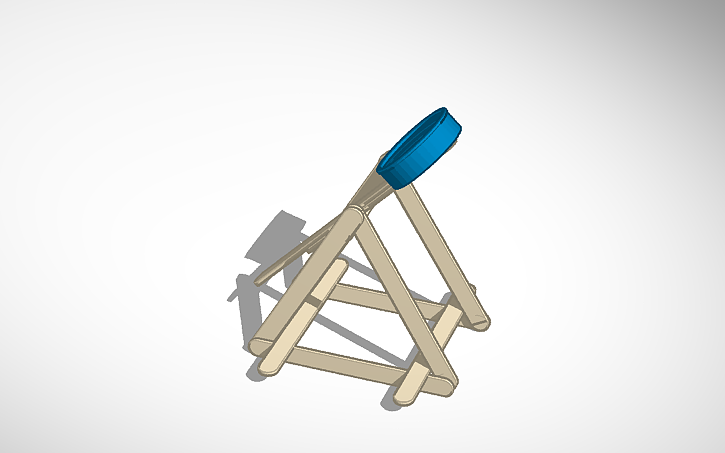 3D design Popsicle Stick Catapult v1 - Tinkercad