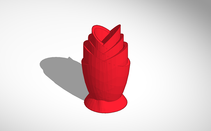 3D design tulip vase - Tinkercad