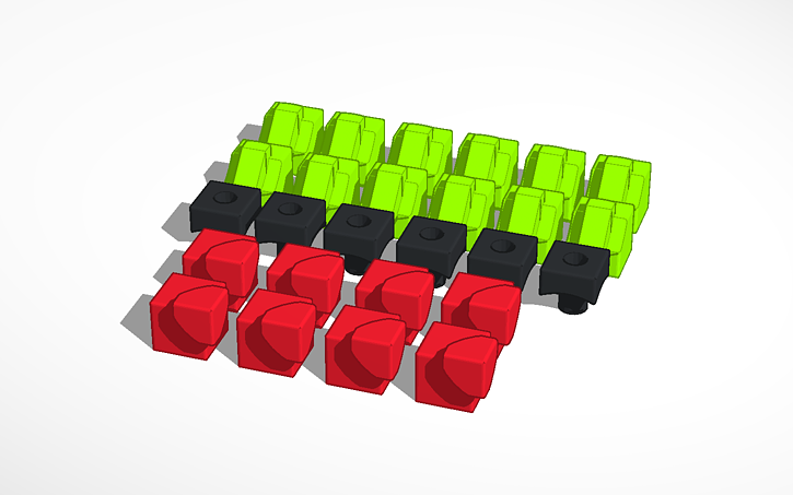 3D design Fully Functional Rubiks Cube (Screws, springs and core ...