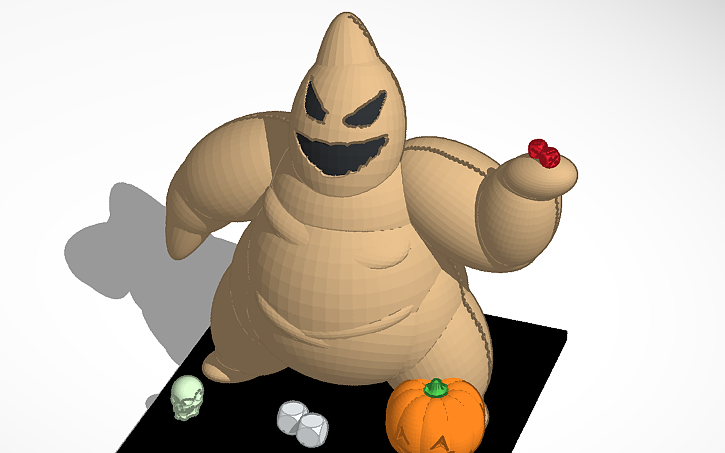 3D design Oogie Boogie halloween - Tinkercad
