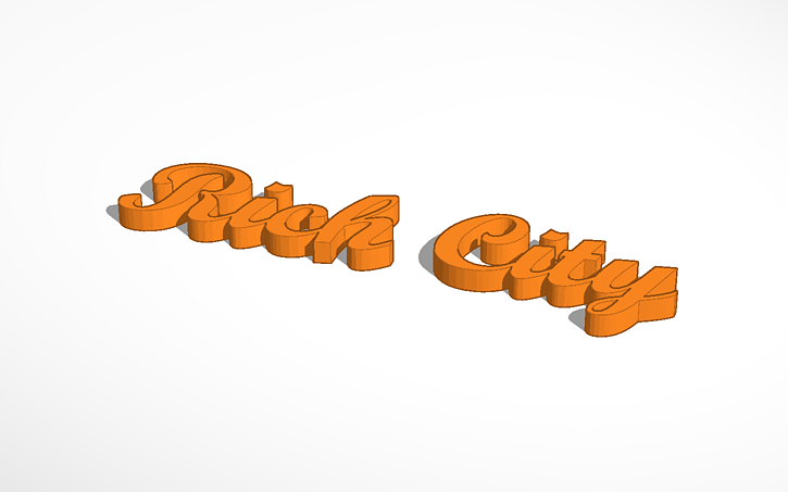 3D design yusuf in cursive kechain - Tinkercad