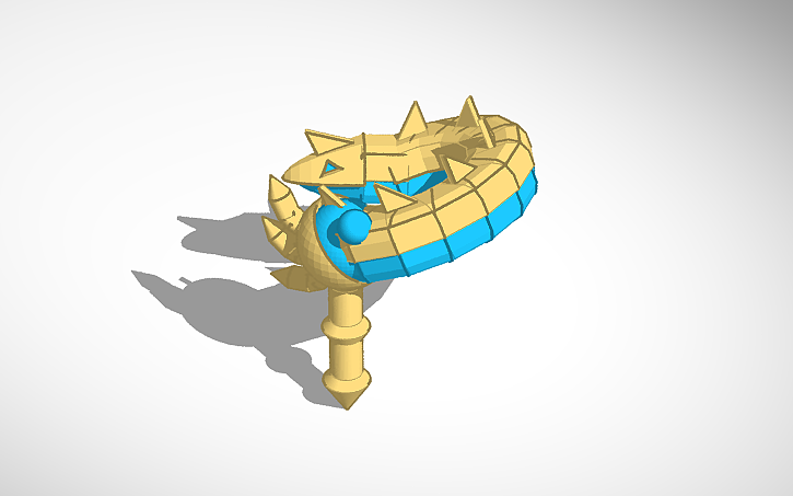 3D design Terraria Stardust Dragon Staff - Tinkercad