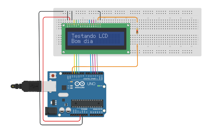 Circuit design LCD - Tinkercad