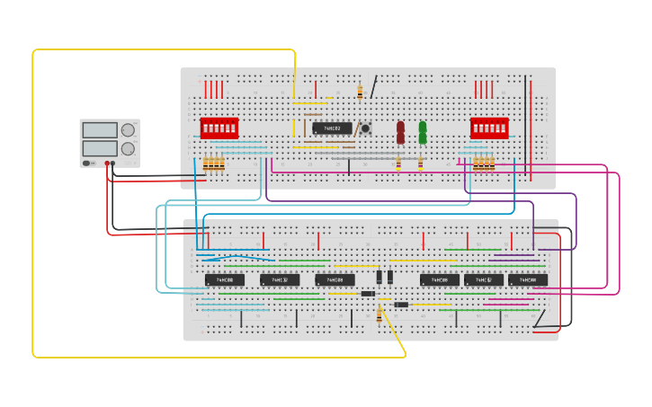 Circuit design Finalise digital lock - Tinkercad