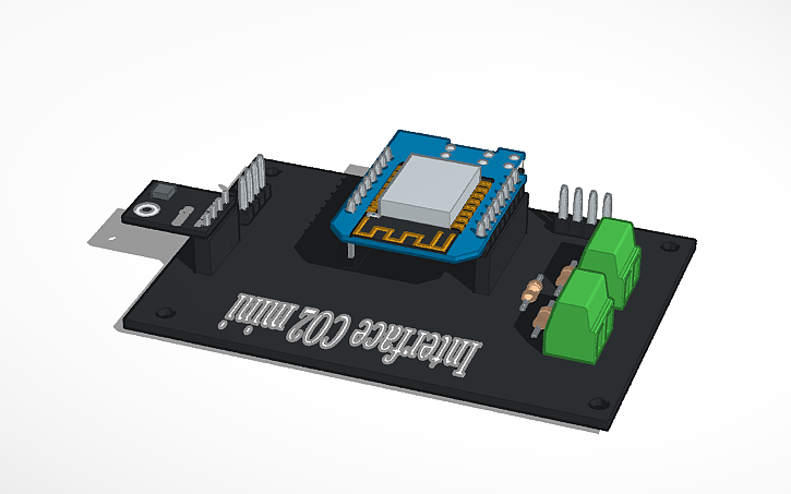 3D design Interface CO2 mini v2 - Tinkercad