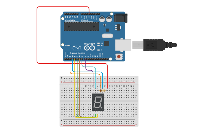 Circuit design 17a_Led 7_segment_display - Tinkercad