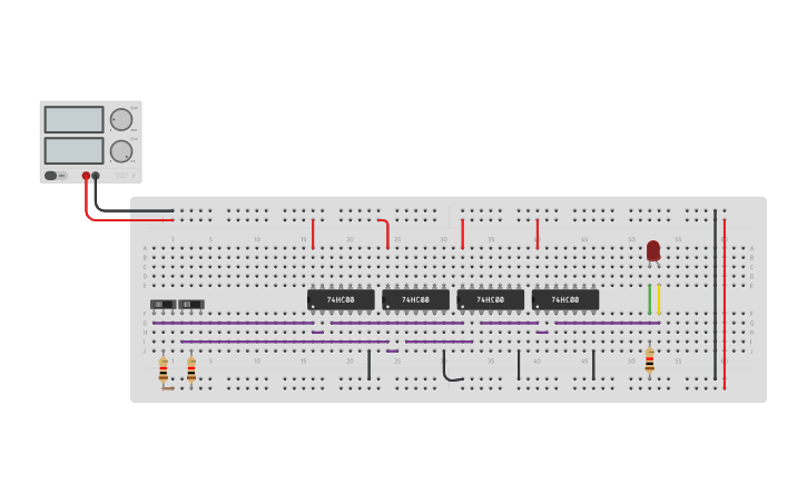Circuit Design Nor Gate Using Nand Gate Tinkercad