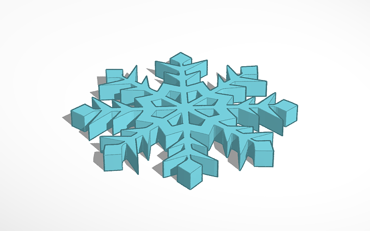 3D design A Snowflake - Tinkercad