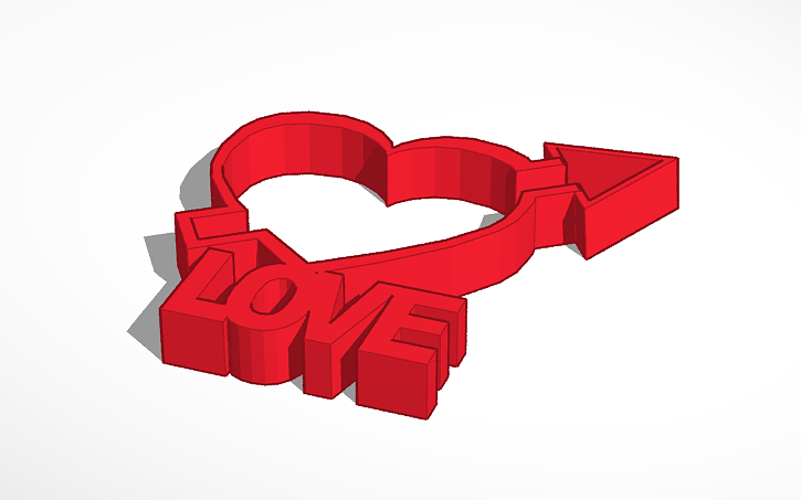 3D design San Valentine - Tinkercad