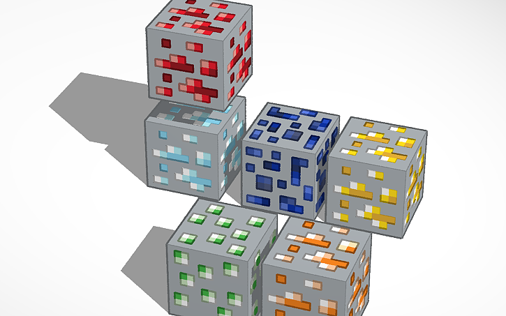 3D design BLOCKS FROM MINECRAFT not mine - Tinkercad
