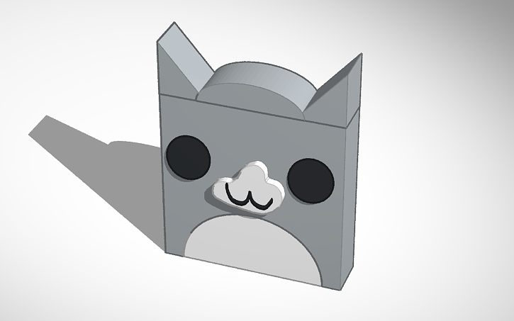 3d Design Cat Icon Geometry Dash Tinkercad