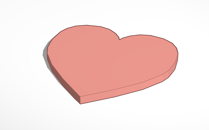 3D design heart - Tinkercad