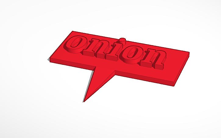 3D design onion - Tinkercad