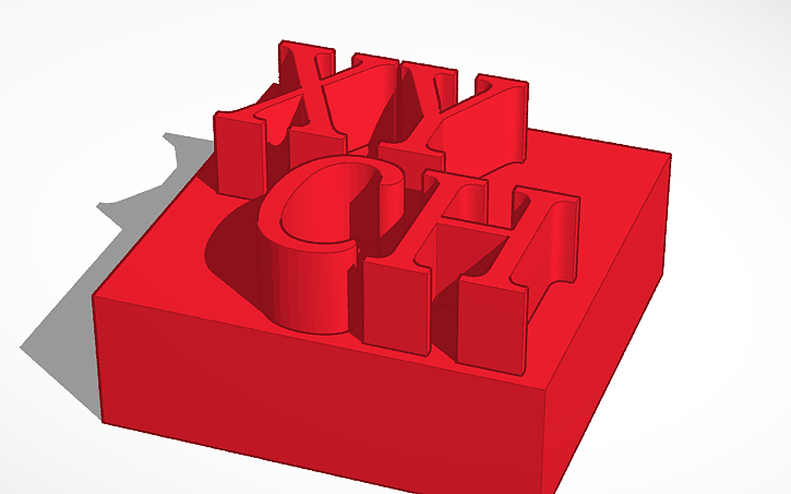3D design Stamp - Tinkercad