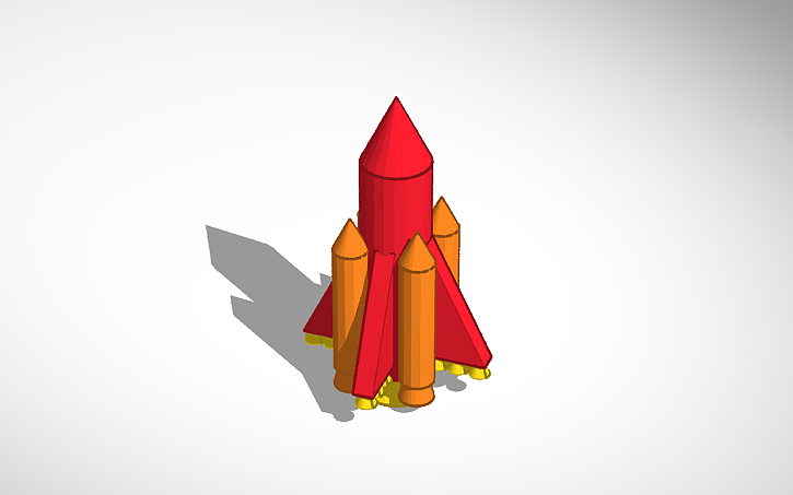 3D design rocket - Tinkercad