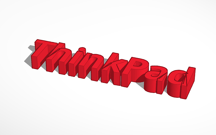 3D design ThinkPad logo - Tinkercad