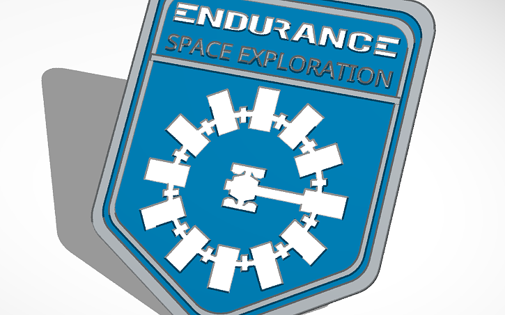 3D design Endurance Mission Patch - Tinkercad