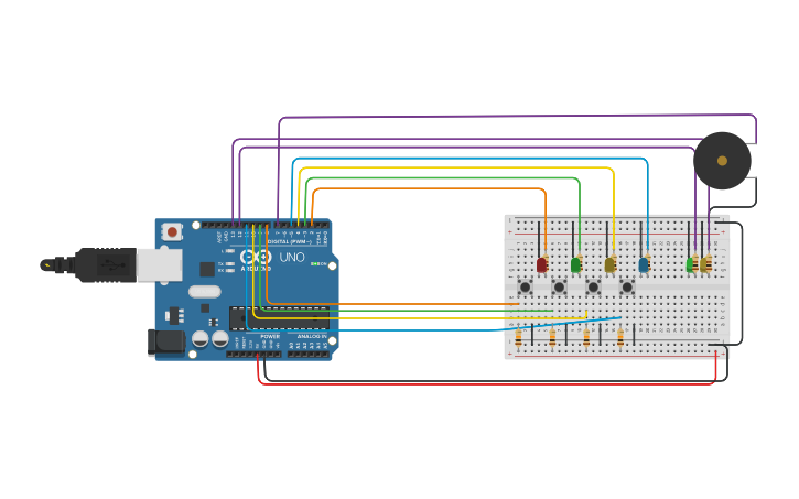Circuit design Simon Dice V3 2 players | Tinkercad
