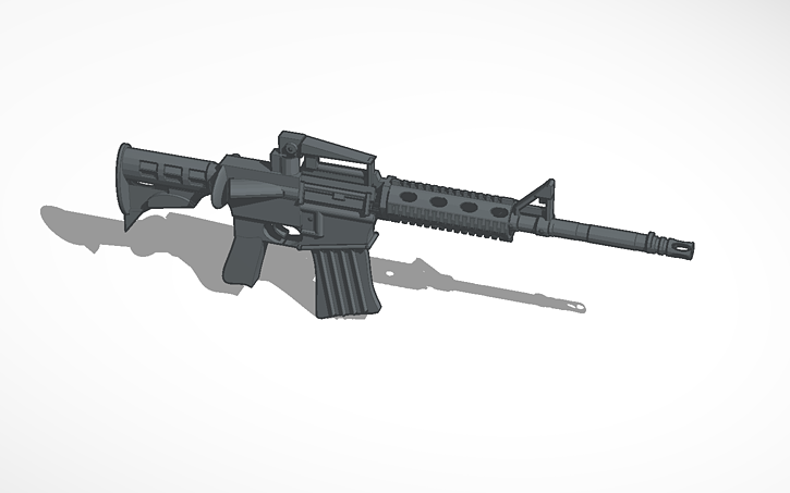 3D design machine gun - Tinkercad