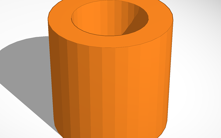 3D design orange cylinder | Tinkercad