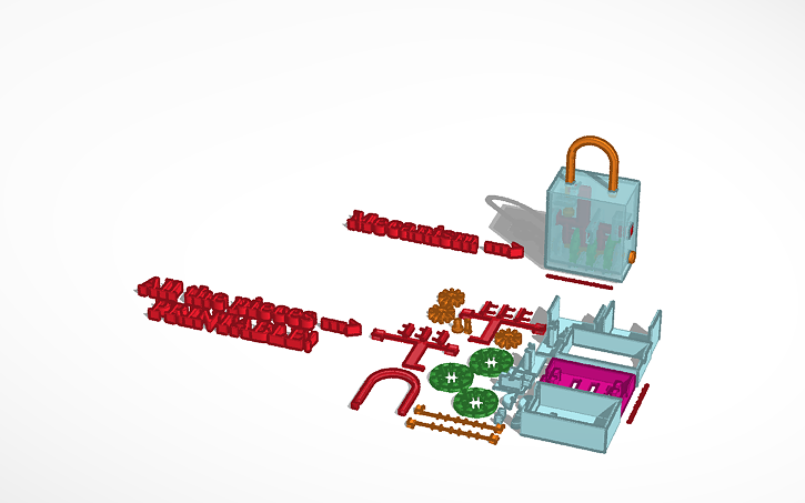 3D design Lock mechanism PRINTABLE! | Tinkercad