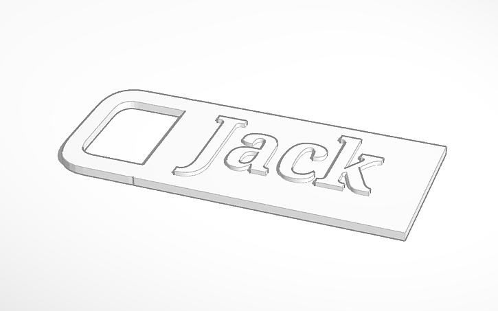 3D design Name Tag, Says Jack | Tinkercad