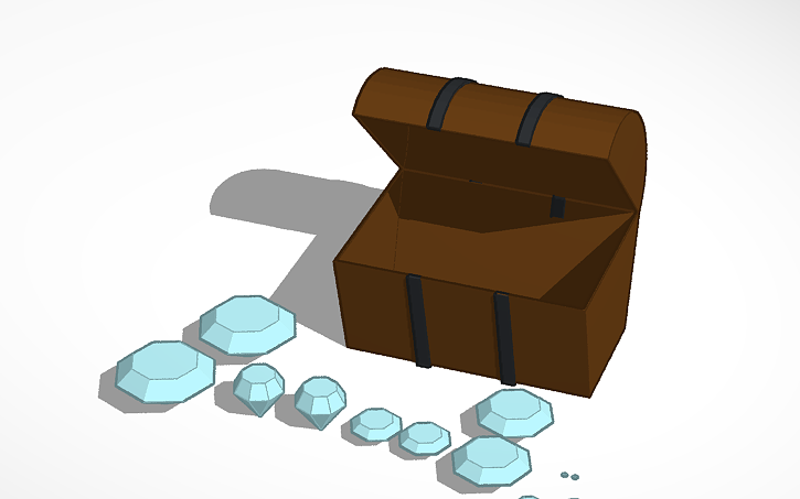 3D design Treasure Chest - Tinkercad