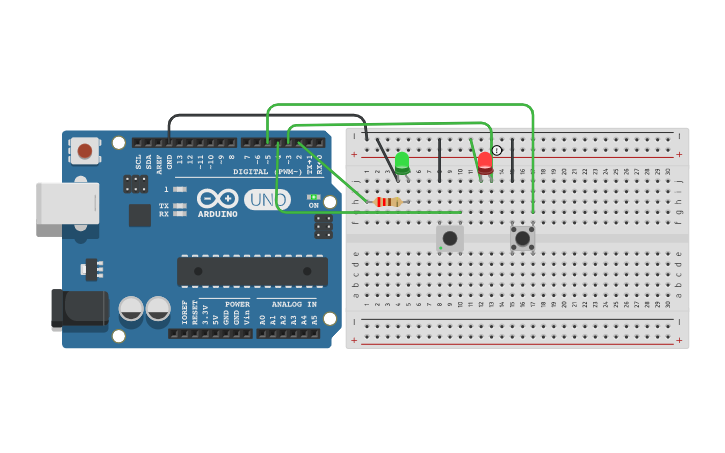 Circuit Design Pulsador 2 Tinkercad