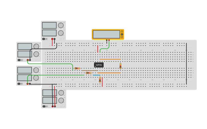 Circuit design Subtractor Op-Amp. | Tinkercad