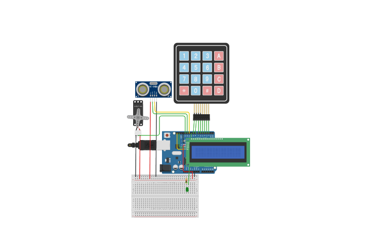 Circuit design Control De Acceso Automatizado - Tinkercad