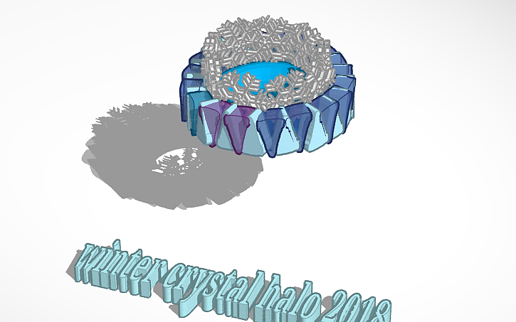 3D design winter crystal halo 2018😱(my halo in roblox royale high ...