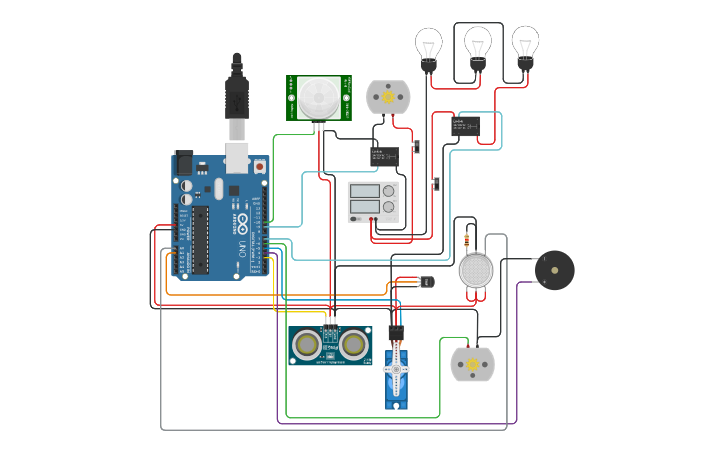 Circuit design Copy of Smart Home's Kitchen - Tinkercad