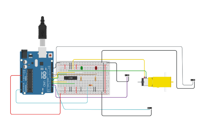 Circuit design Varal Automatico - Tinkercad