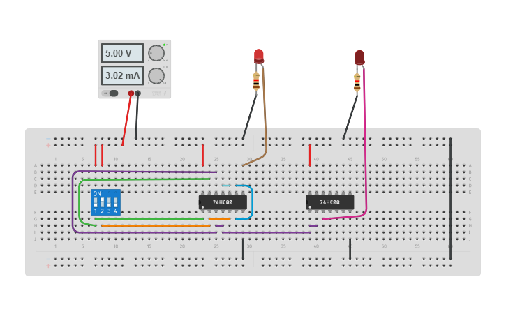 Circuit Design Half Adder Using Nand Gate Tinkercad