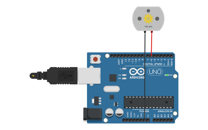 Circuit design Controllo motore dc con arduino | Tinkercad