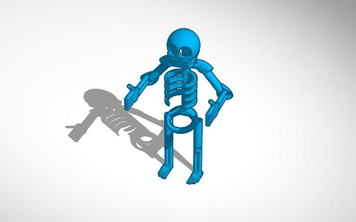 3D design spooky scary skeleton | Tinkercad