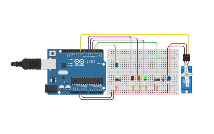 Circuit design Box status diagram - Tinkercad
