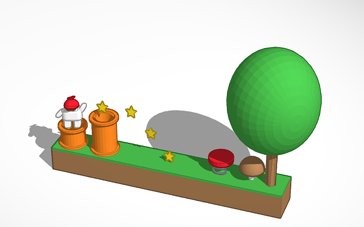 3D design Super Mario - Tinkercad