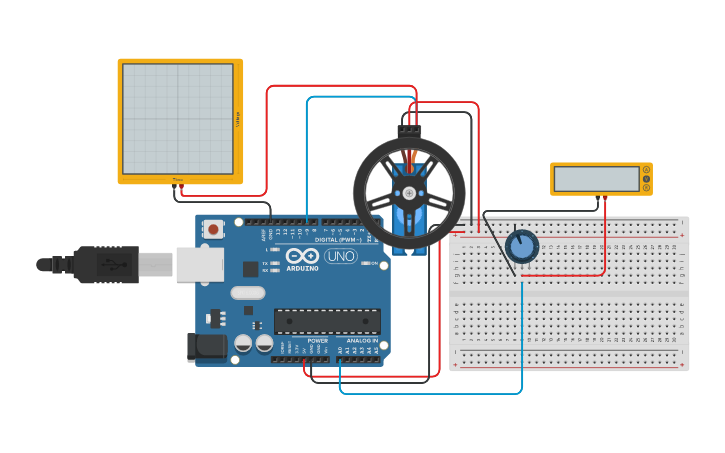 Circuit design Exercise 3.2 Analog signal - Tinkercad