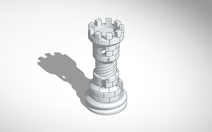 3D design Rook castle - Tinkercad