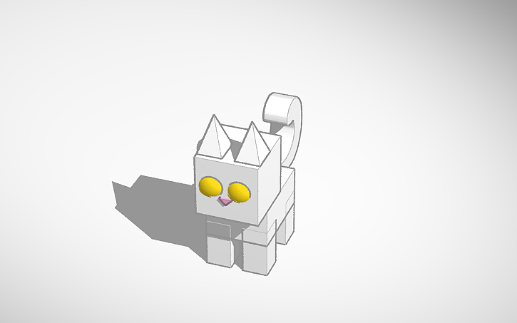 3D design MegaBlock #0003 - Cat - Tinkercad