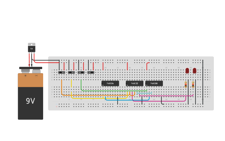 Circuit design priority encoder - Tinkercad