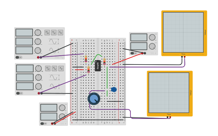 Circuit design Lab 3 - High Pass Filter - Tinkercad