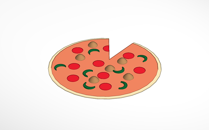 3D design Pizza - Tinkercad
