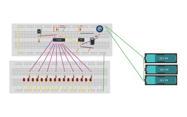 Circuit Design Led Chaser Circuit Tinkercad
