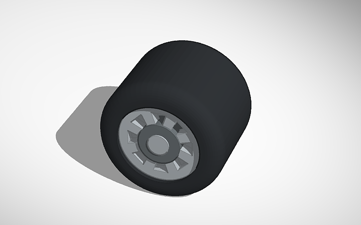 3D design full race wheel piece - Tinkercad