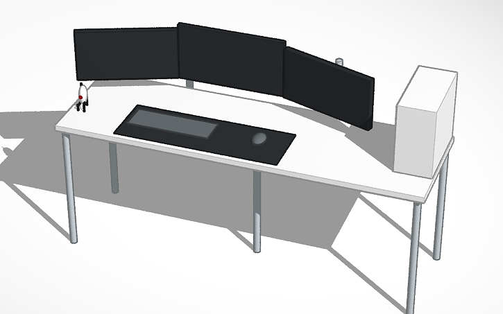 3D design Desk draft - Tinkercad