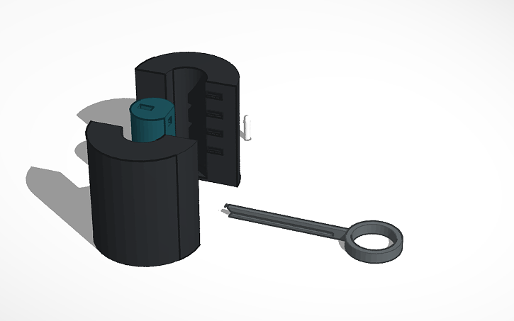 3D design lock - Tinkercad